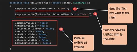 ASP NET Controls CheckBox RadioButton ListBox Textbox Label