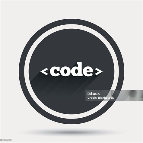 code sign icon programming language symbol stock illustration