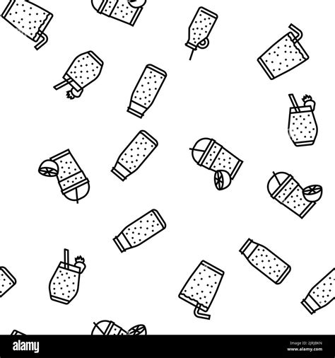 Smoothie Fruit Juice Food Shake Vector Seamless Pattern Stock Vector Image Art Alamy