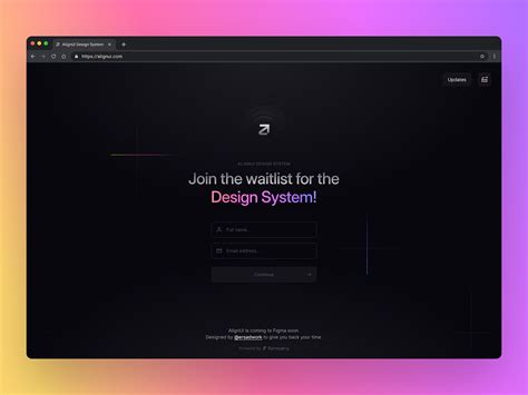 alignui design system・waitlist page by erşad başbağ on dribbble