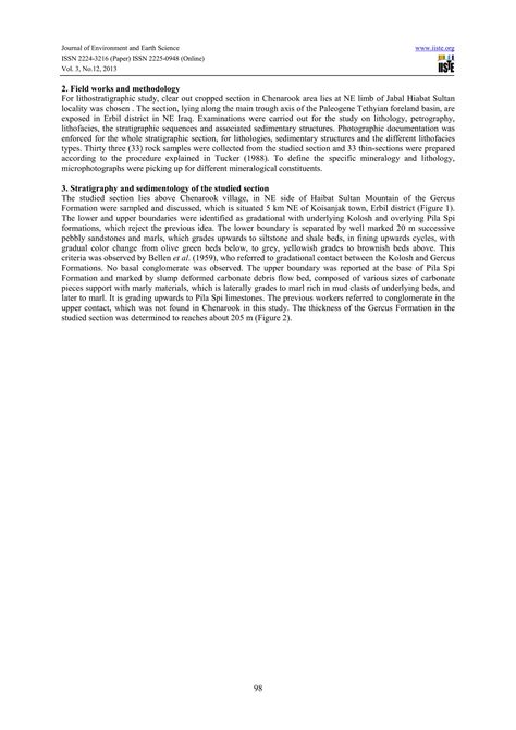 Lithofacies Architecture Of The Gercus Formation In Jabal Haibat Sultan Ne Iraq New Concept Of