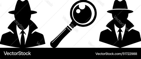 Spy Icon Set Royalty Free Vector Image Vectorstock