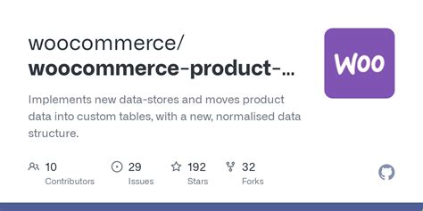 GitHub Woocommerce Woocommerce Product Tables Feature Plugin Implements New Data Stores And