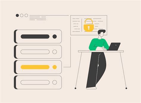 Premium Vector Data Protection Abstract Concept Vector Illustration