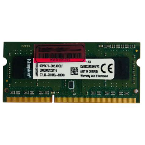 قیمت و خرید رم لپ تاپ Ddr3 تک کاناله 1333مگاهرتز کینگستون مدل Pc3 10600 ظرفیت 2 گیگابایت