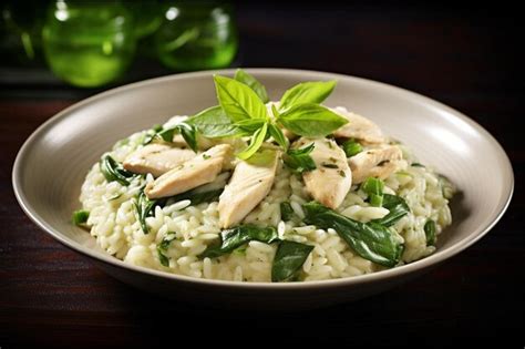Creamy Chicken And Basil Risotto Risotto Food Image Photography