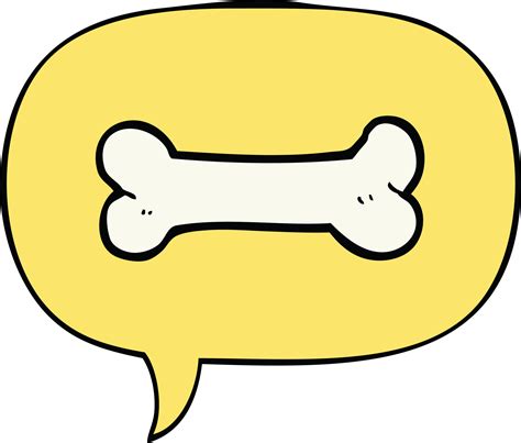 Cartoon Bone With Speech Bubble 45103905 Png