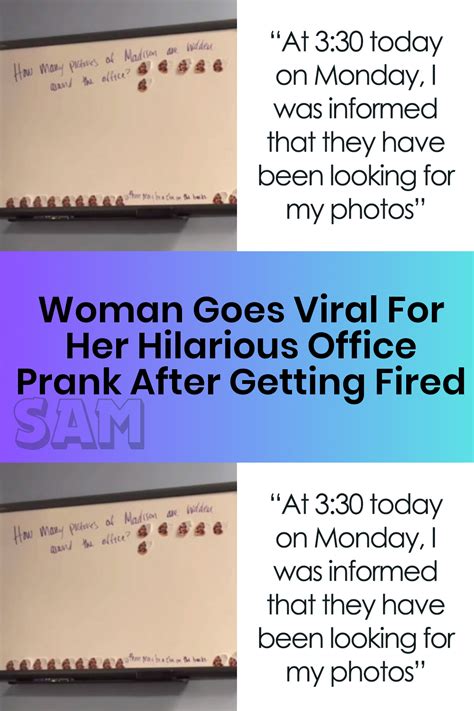 Woman Goes Viral For Her Hilarious Office Prank After Getting Fired Artofit