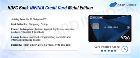 Hdfc Infinia Metal Credit Card Review And Apply Online