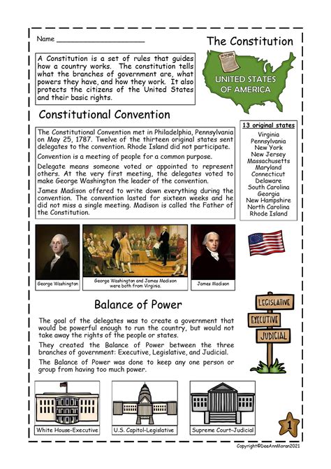 The Constitution Reading Comprehension Passage Made By Teachers