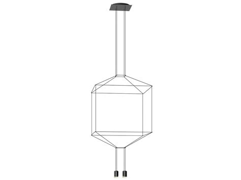 Vibia Wireflow 4 Light Black Geometric Pendant Vib031004
