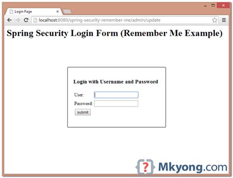 Spring Security Remember Me Example