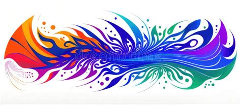 Gradient Geometry Shape Colour Abstract On White Background Stock