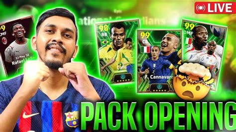 Efootball24 Mobile Pack Opening Trying New Players🔥🔴live Youtube