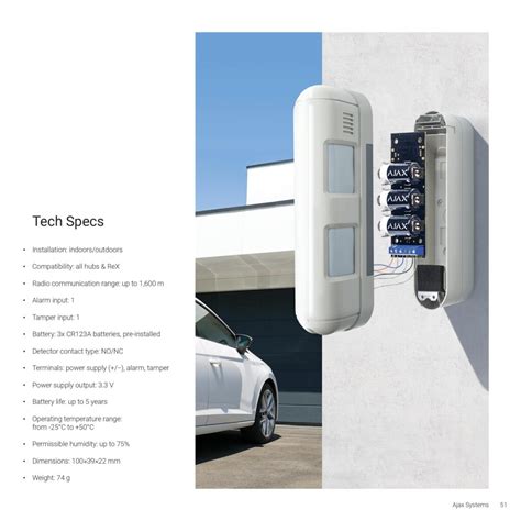 Ajax Transmitter Wireless Module For Third Party Alarm Detectors