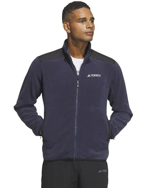 Adidas Full Zip Polar Fleece Jacket In Blue Myer