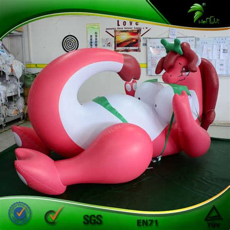 Hongyi Pink Inflatable Lying Dragon Sex Inflatable Goodra Animal Zoo