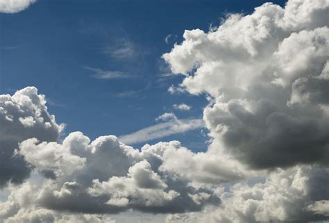 Fluffy Clouds Floating Through A Bright Atmosphere Free Stock Photo FreeImages