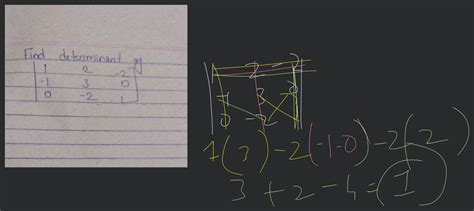 Find Determinant Left Left Lvert Begin Array Ccc 1 2 2
