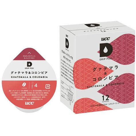 Uccdrip 포드 머신 전용 캡슐 Drip Poddrip 포드 전용 캡슐 구테마라 Amp콜롬비아 1상자12개입