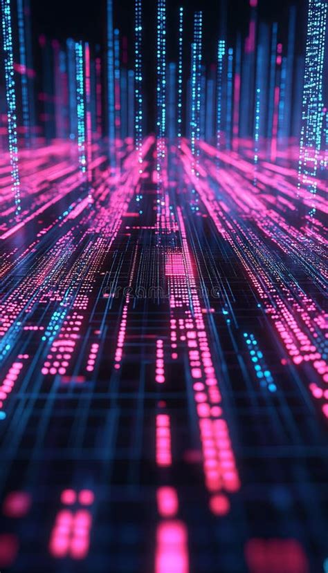 Abstract Futuristic Data Flow Big Data Connectivity In A Digital