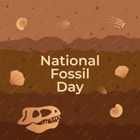 Premium Vector National Fossil Day Vector Design Template Good For