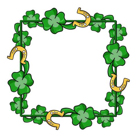 Four Leaf Clover Border Clip Art