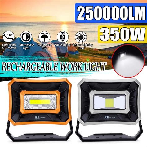 Cob 태양광 작업등 350w 휴대용 랜턴 Usb 충전 야외 캠핑 조명 방수 휴대용 스포트라이트 비상등휴대용 스팟