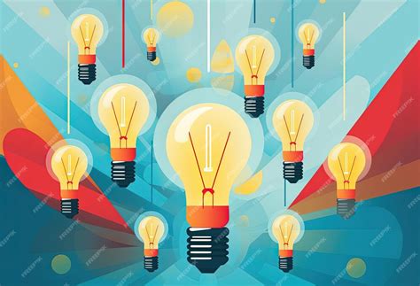 Premium Ai Image Idea Flow Concept With Light Bulbs Coming From In