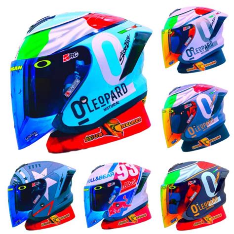 Jual Helm JS Armor Motif Leopard Easy Gren Paket Ganteng Spoiler D Shopee Indonesia