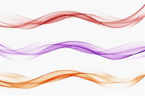 Premium Vector Abstract Colored Wave Set Colored Smoke Wave