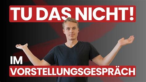 häufigsten Fehler im Vorstellungsgespräch YouTube
