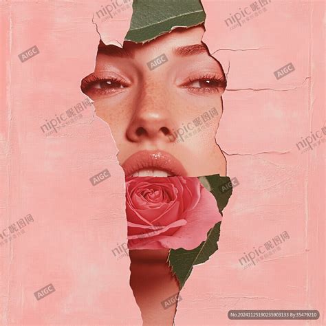 Ai创作图粉红审美 粉红色美学 粉红色审美 玫瑰花3d画 玫瑰3d画 粉色艺术海报 粉红色的美学 粉色超现实主义 美女创意海报 粉红色的审美