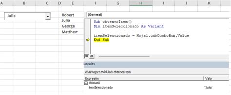 VBA Cuadro Combinado Automate Excel