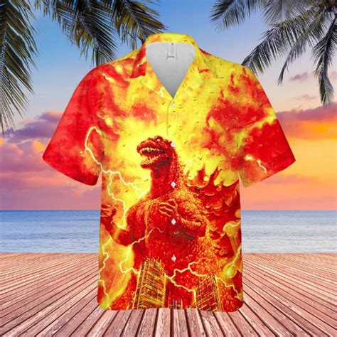 Godzilla Hawaiian Shirt Universal Hawaiian Shirt Vintage Etsy