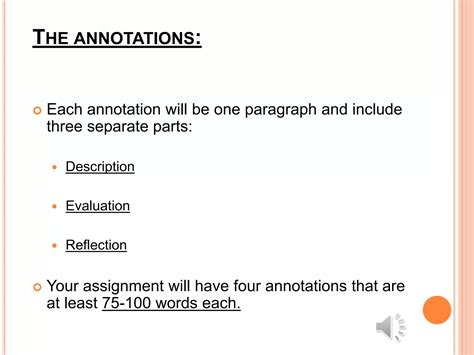 The Annotated Bibliography Project Ppt