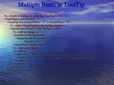Creating Tooltip Using Silverlight Ppt