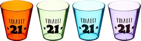 21st Happy Birthday Shot Glasses