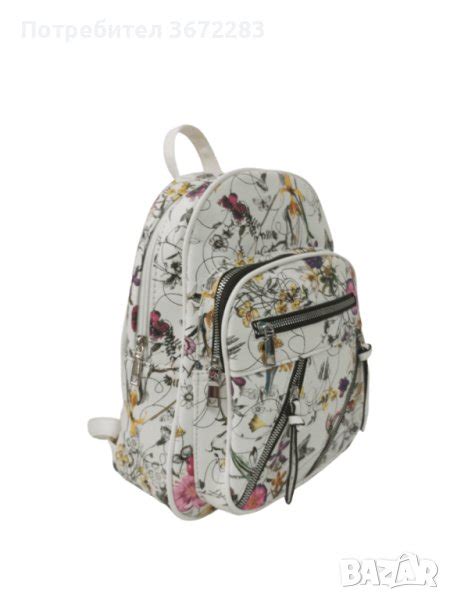 Елегантна дамска раничка с флорални мотиви в бяло в Раници в гр София Id44355107 — Bazar Bg