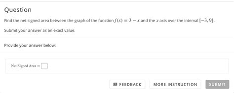 solved question find the net signed area between the graph