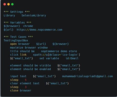Qa Testing Automation Robotframework Selenium Tutorial Muhammad