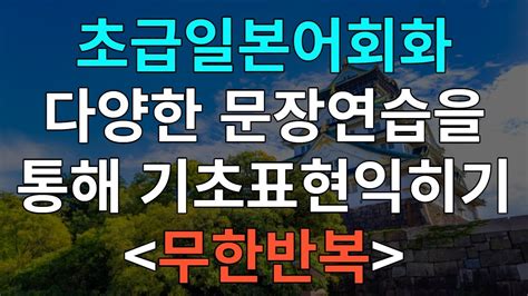 일본어문장연습 일본어회화 기초표현 Youtube