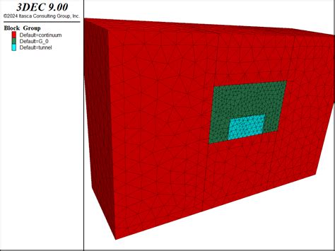 Tunnel Excavation In A Bonded Block Model Itasca Software Documentation