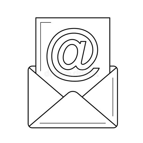 Incoming Mail Line Icon Stock Vector Illustration Of Email 113112098