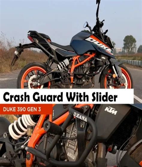 Crash Guard With Slider Black For Ktm Duke 390250200390 Gen 3 At