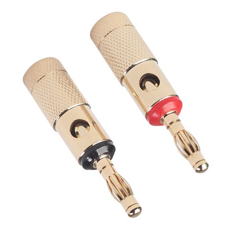 Futureoryy 1pair Assorted Color Speaker Banana Plugs For Home Theater