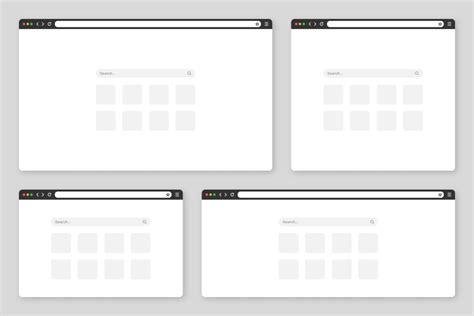 Blank Web Browser Window With Tab Toolbar Vector Image
