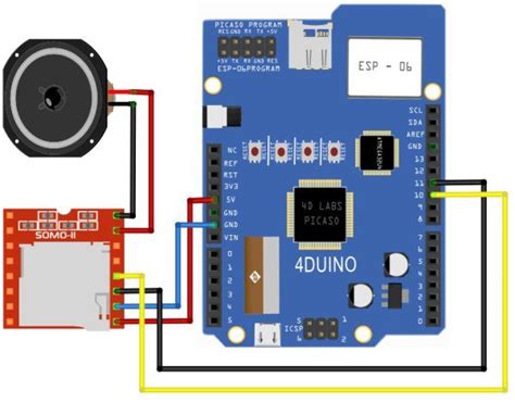 mp3 player using 4duino and somo ii duino