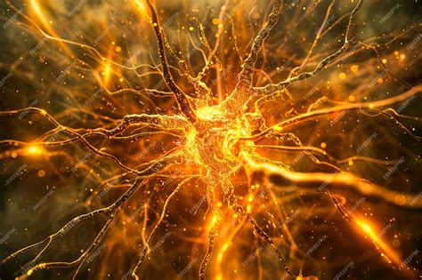 Premium Photo Neurons In The Brain Firing Highlighted By A Burst Of Light