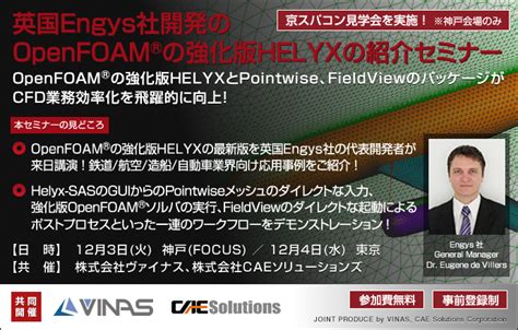 英国engys社開発のopenfoam®の強化版helyxの紹介セミナー 開催のご案内｜株式会社ヴァイナス Vinas